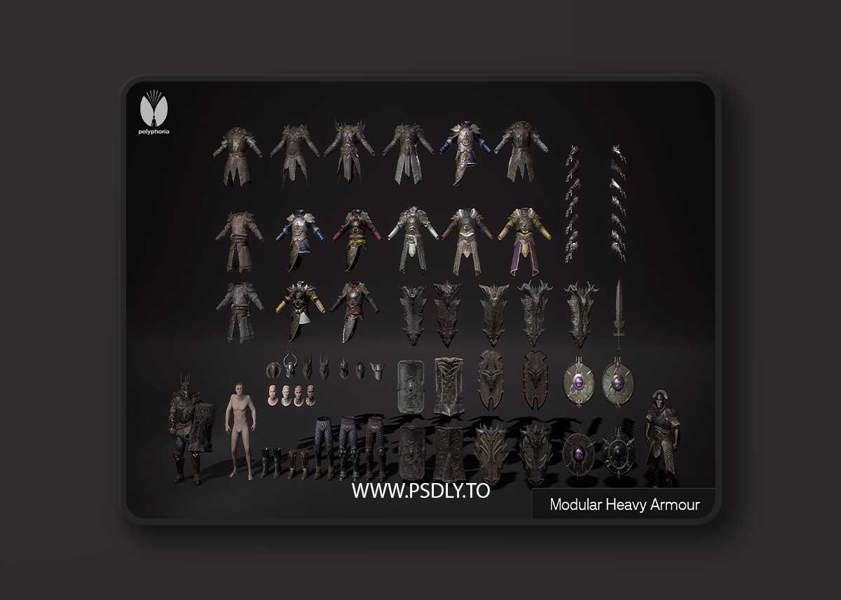 Modular Heavy Armour - Dark Warrior Fantasy - Metahuman (5.0 – 5.8)